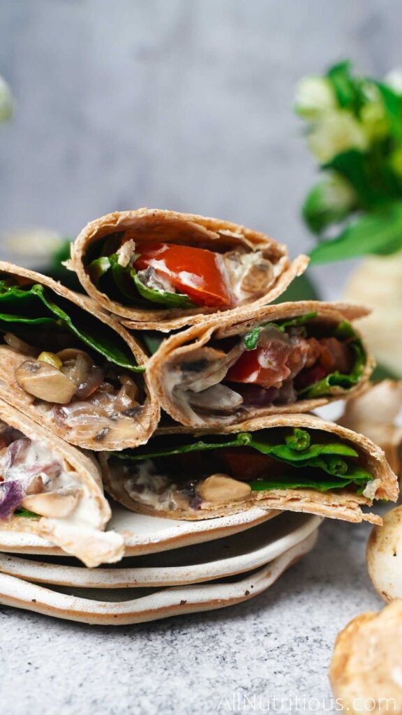 Spicy Mushroom Wrap for Breakfast - All Nutritious