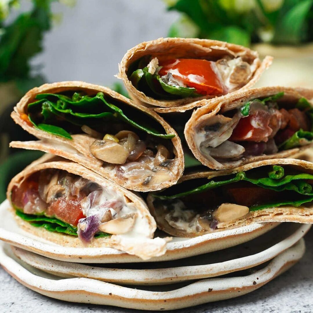 Spicy Mushroom Wrap for Breakfast - All Nutritious