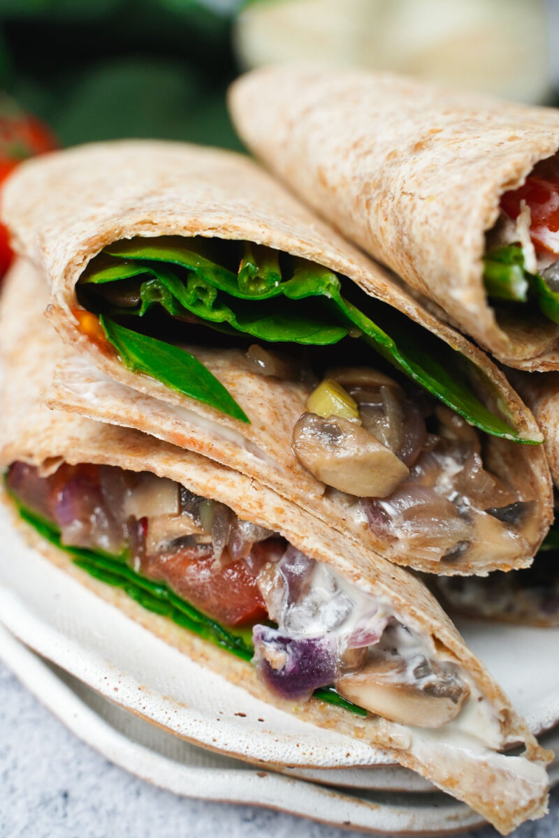Spicy Mushroom Wrap for Breakfast - All Nutritious