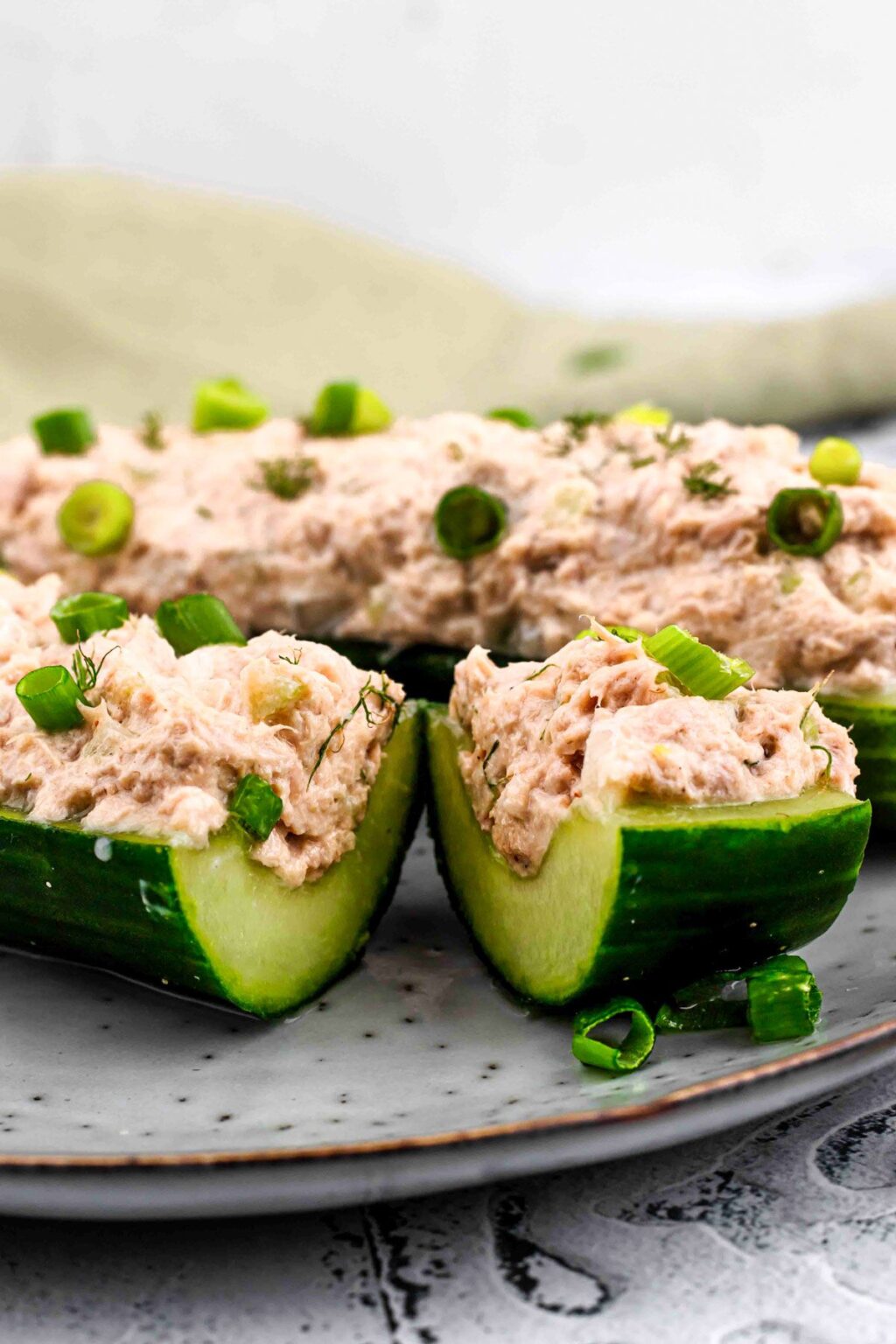 Tuna Cucumber Boats - All Nutritious
