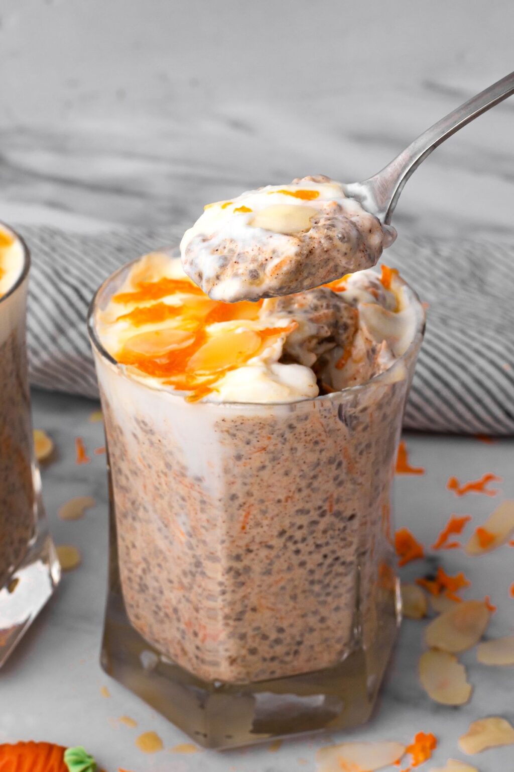 Carrot Cake Chia Pudding with Cottage Cheese - All Nutritious