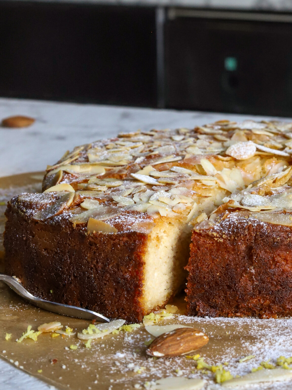 Lemon Almond Cottage Cheese Cake - All Nutritious