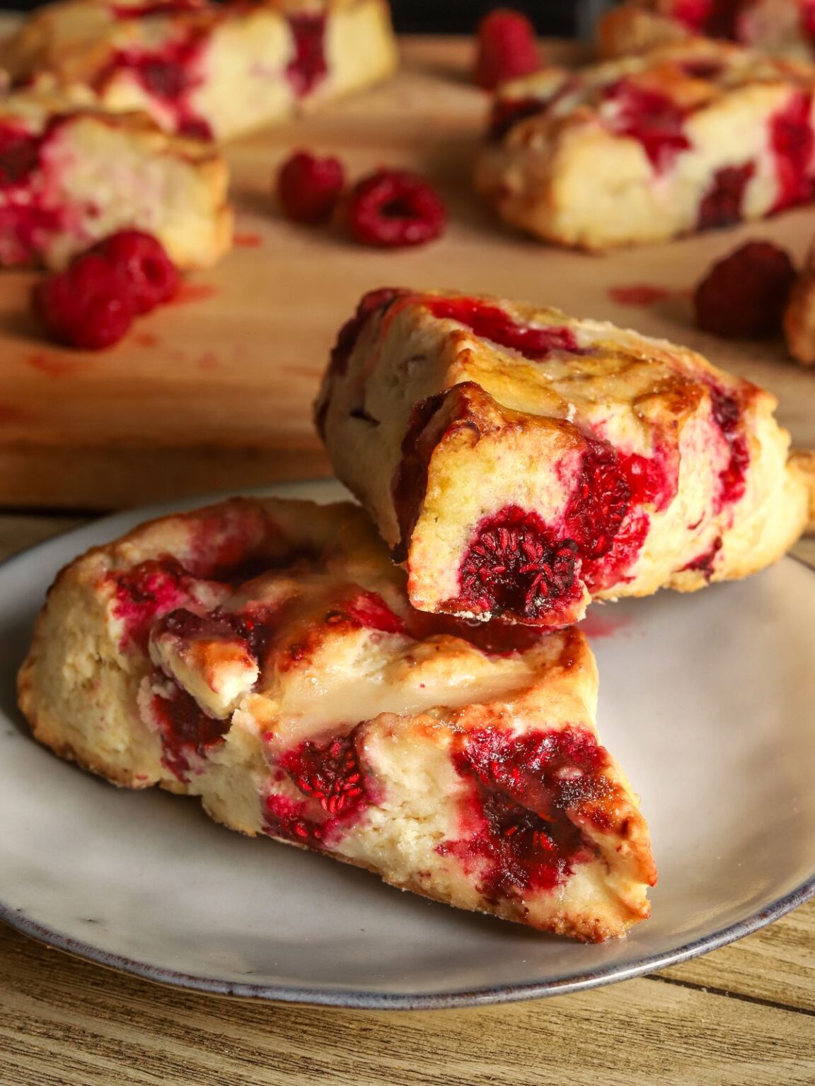 Raspberry Cottage Cheese Scones - All Nutritious